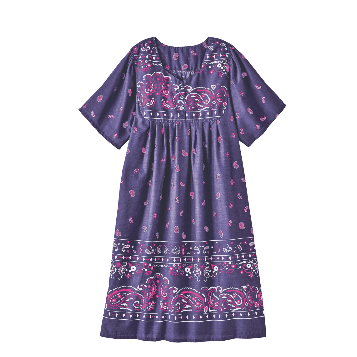 Border Print Patio Dress | Dr. Leonard's