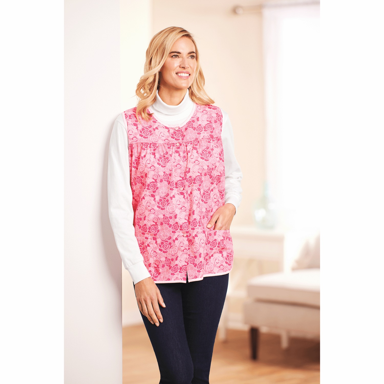 Easy-Care Button-Front Cobbler Apron | Dr. Leonard's