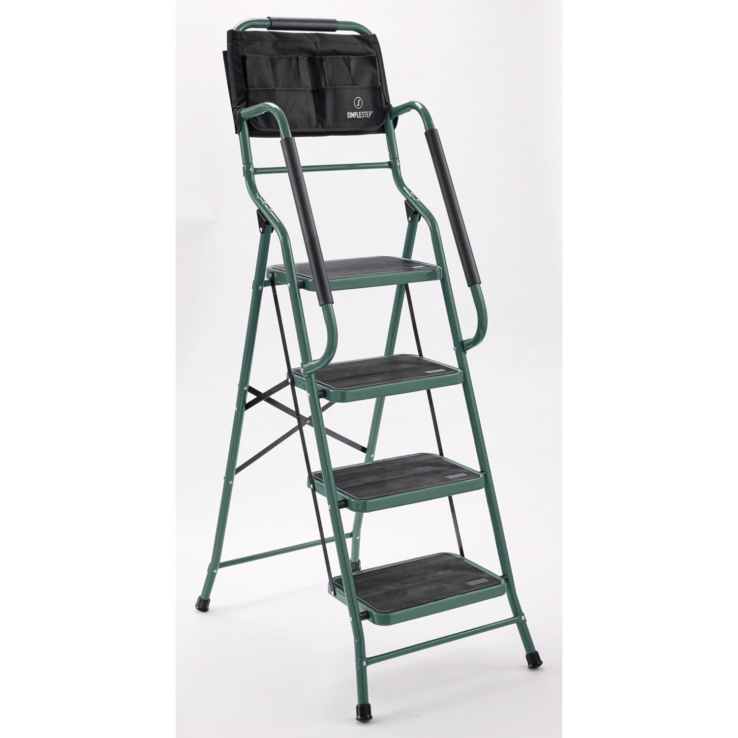 4-Step Safety Ladder with Tool Tote and Non-Slip Steps | Dr. Leonard's