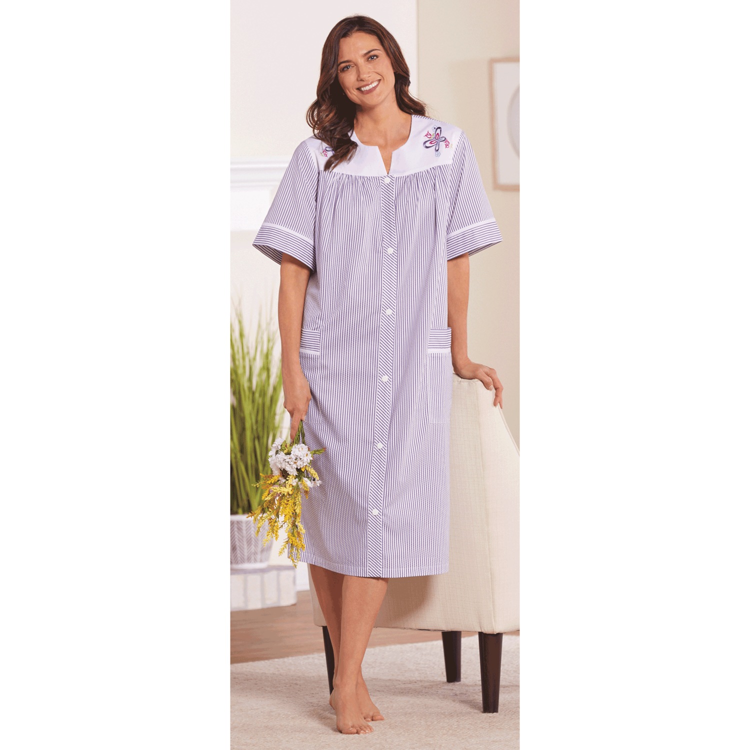 Duster With Embroidered Yoke | Dr. Leonard's