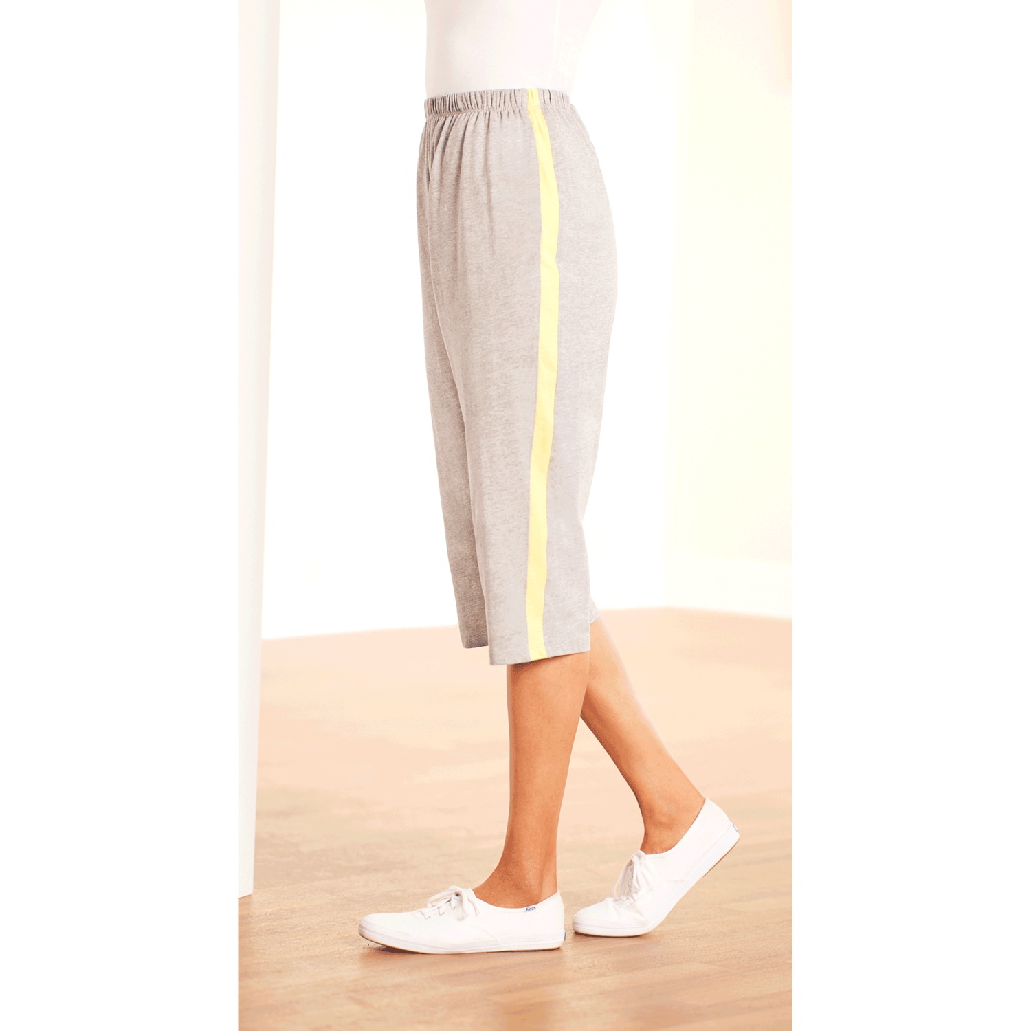 Contrast Stripe Capris | Dr. Leonard's