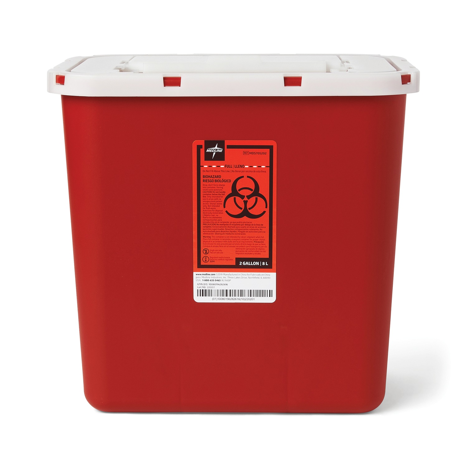 Medline 2 Gallon Sharps Container | Dr. Leonard's