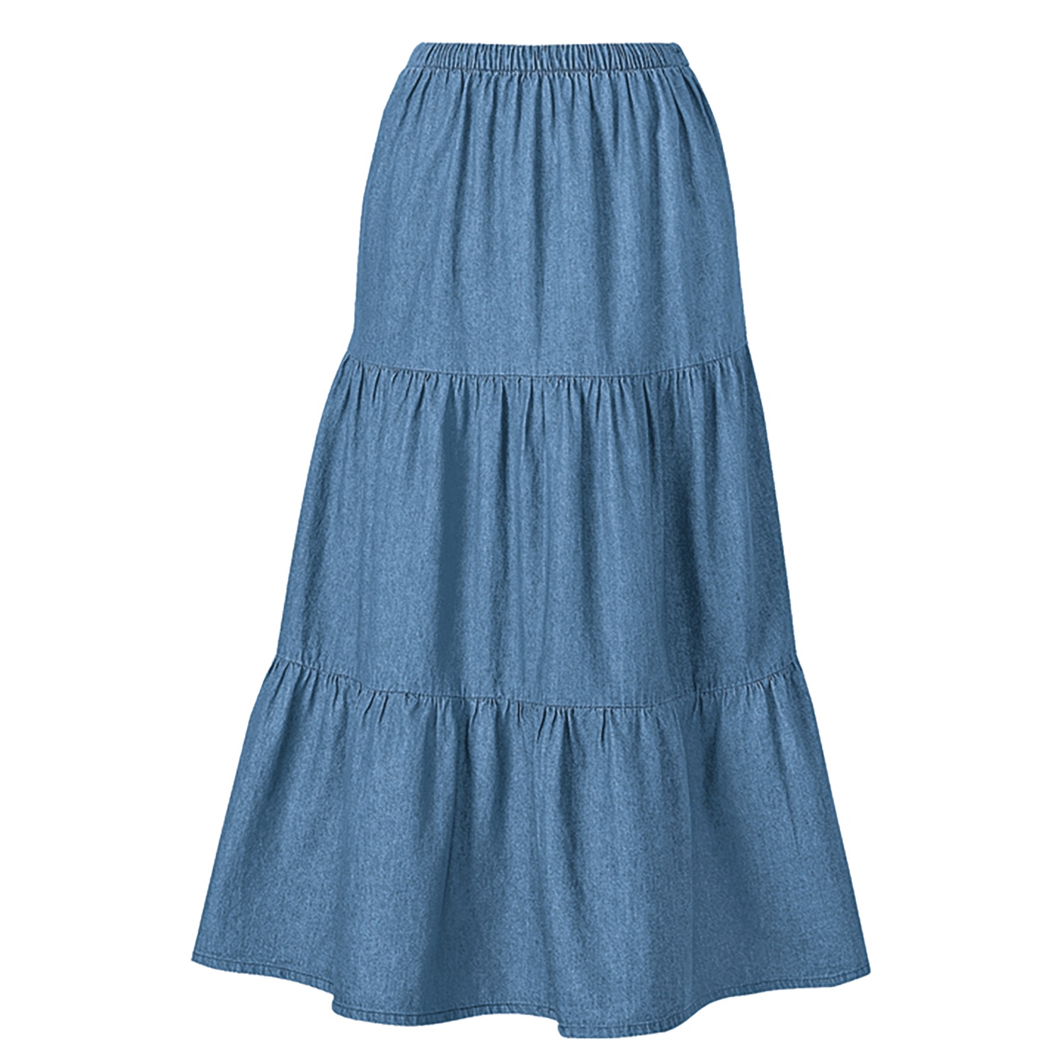Ruffled Denim Skirt | Dr. Leonard's