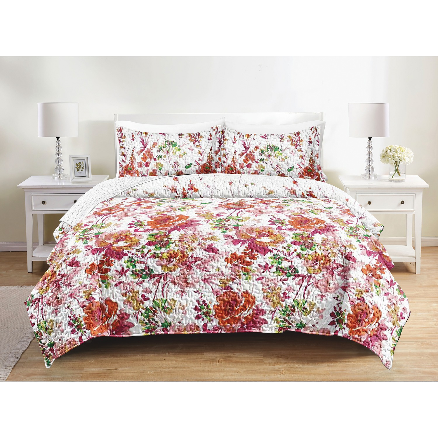 Blooming Floral Coverlet Set | Dr. Leonard's