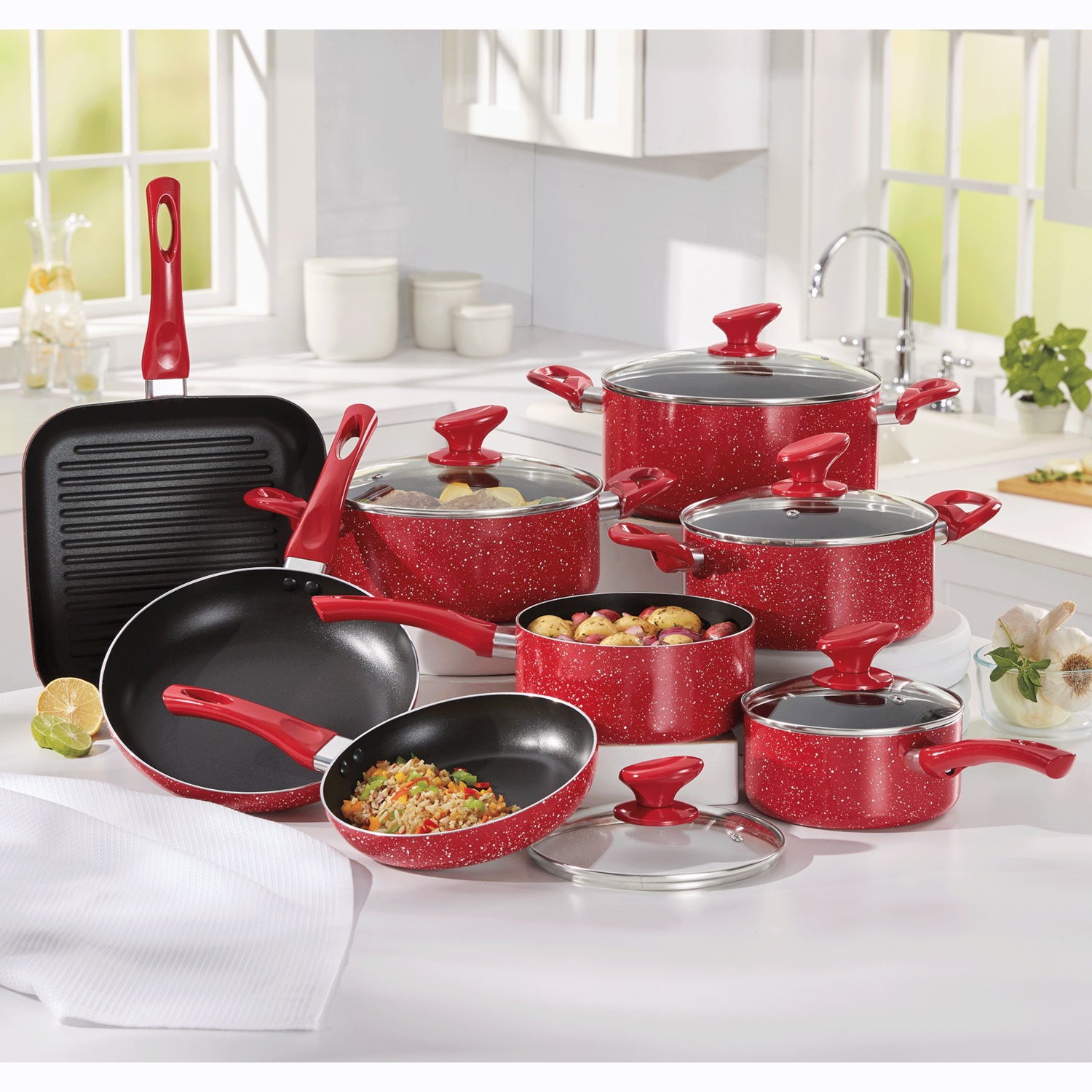 13-Piece Granite Aluminum Cookware Set | Dr. Leonard's