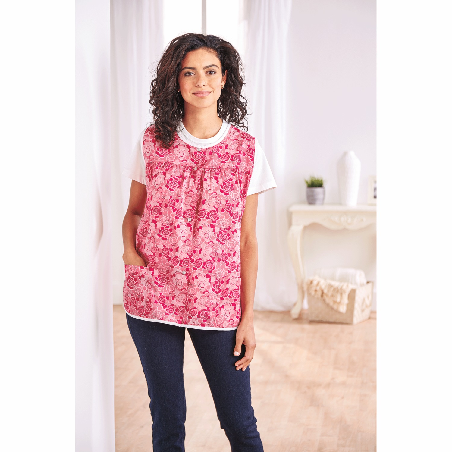 Easy-Care Button-Front Cobbler Apron | Dr. Leonard's