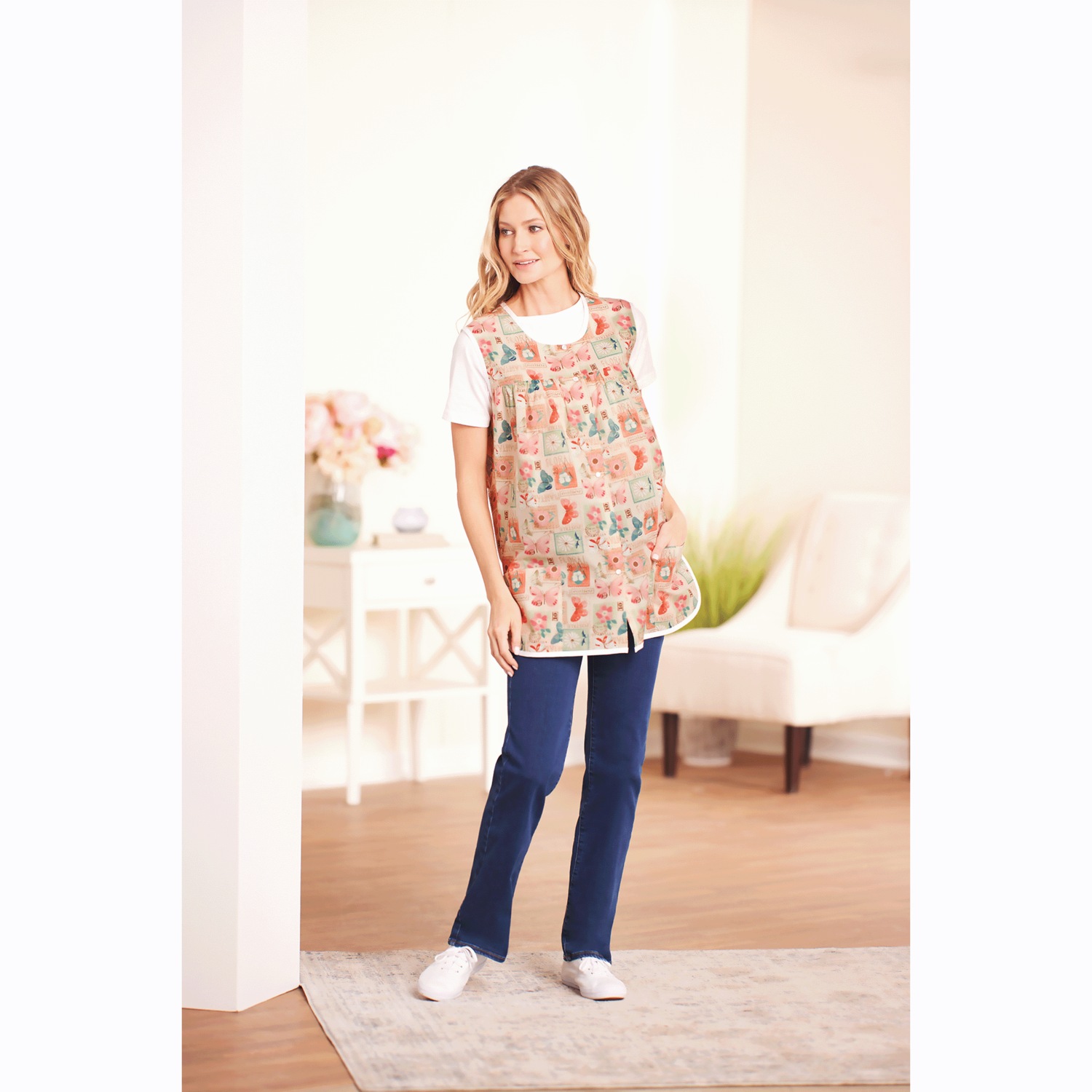 Easy-Care, Button-Front Apron | Dr. Leonard's