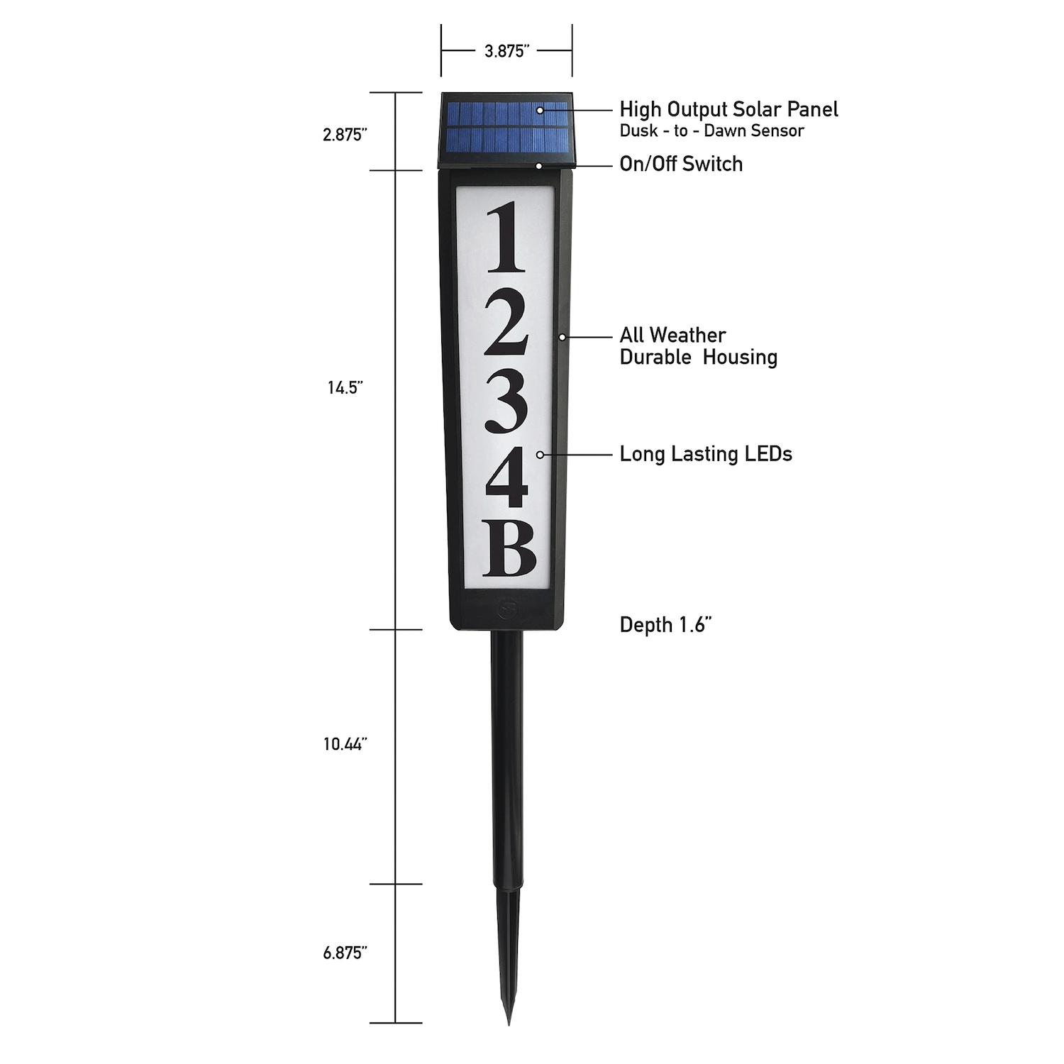 SensorBrite® Solar Powered Address Light | Dr. Leonard's