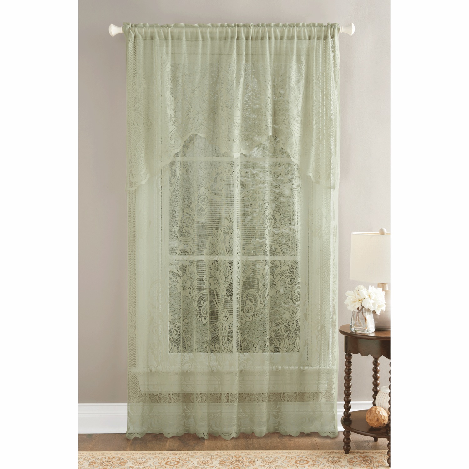 Lace Panel With Valance | Dr. Leonard's