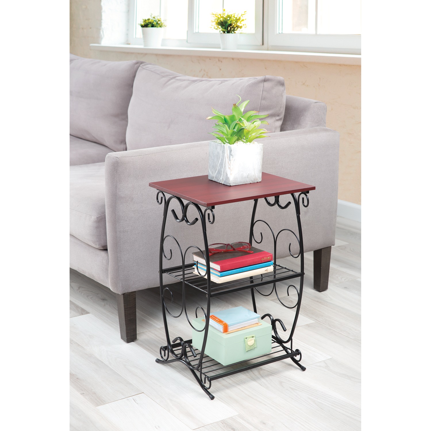 3-Tier Scroll Shelf Table | Dr. Leonard's