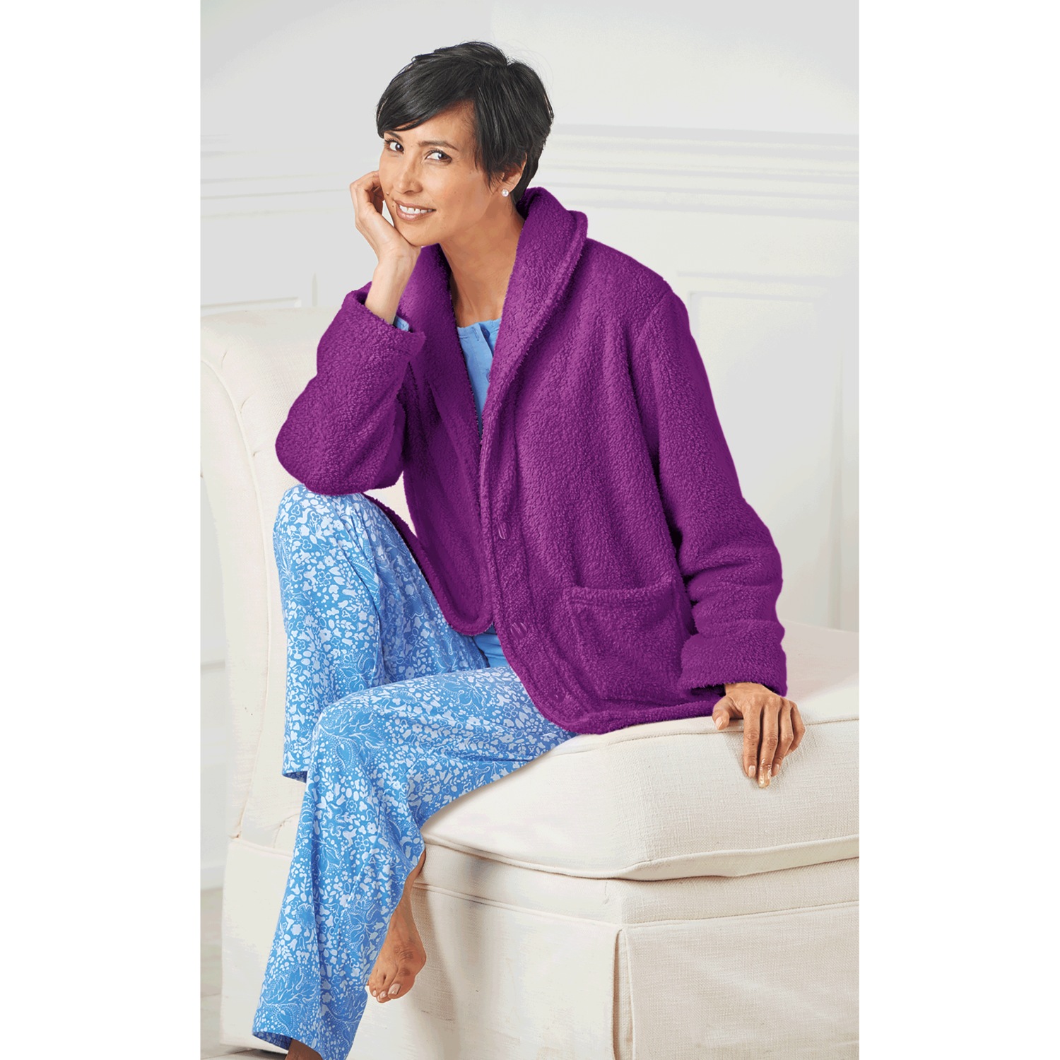 Fleece Bed Jacket & Wrap Robe | Dr. Leonard's