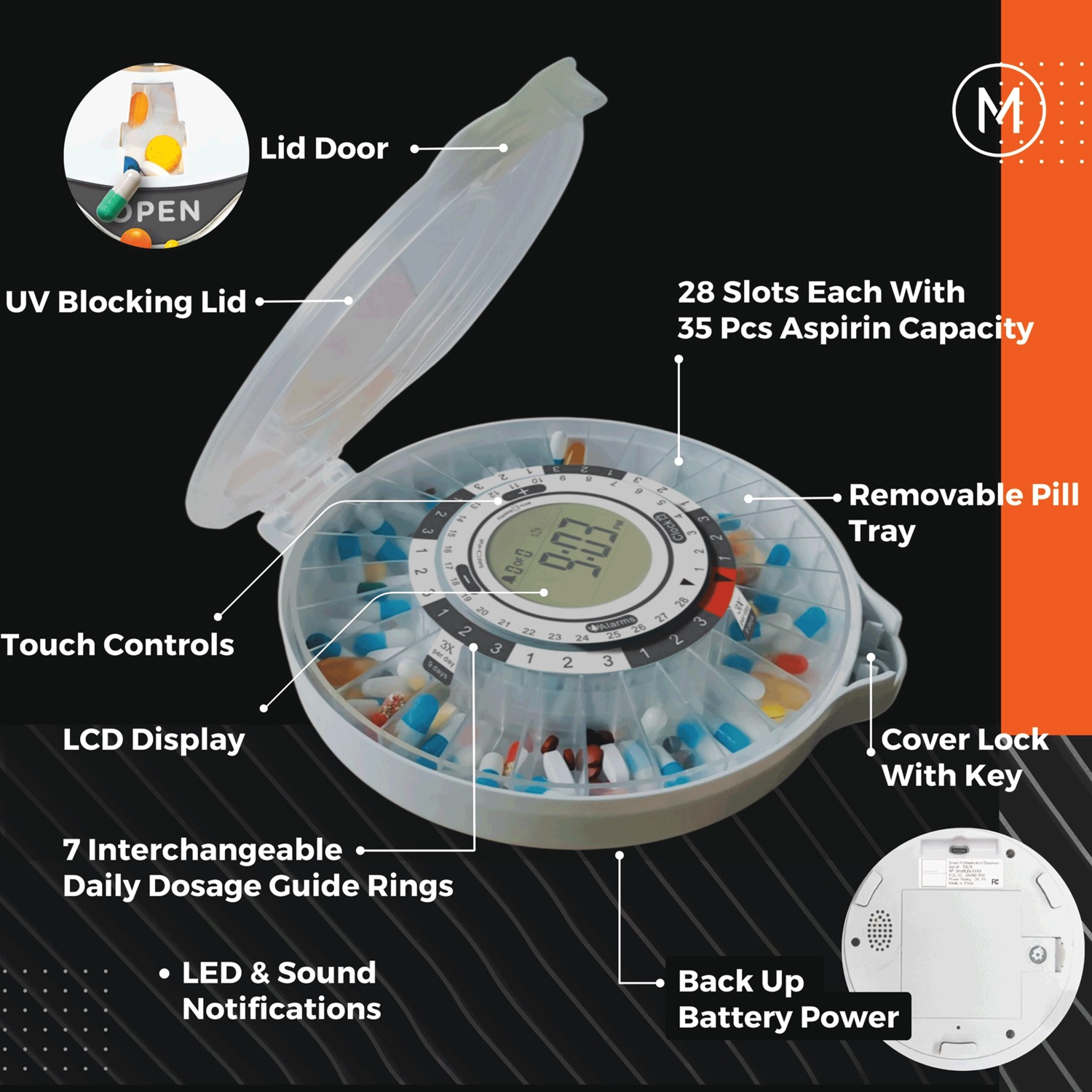28-Day Mobi Smart Pill Dispenser | Dr. Leonard's