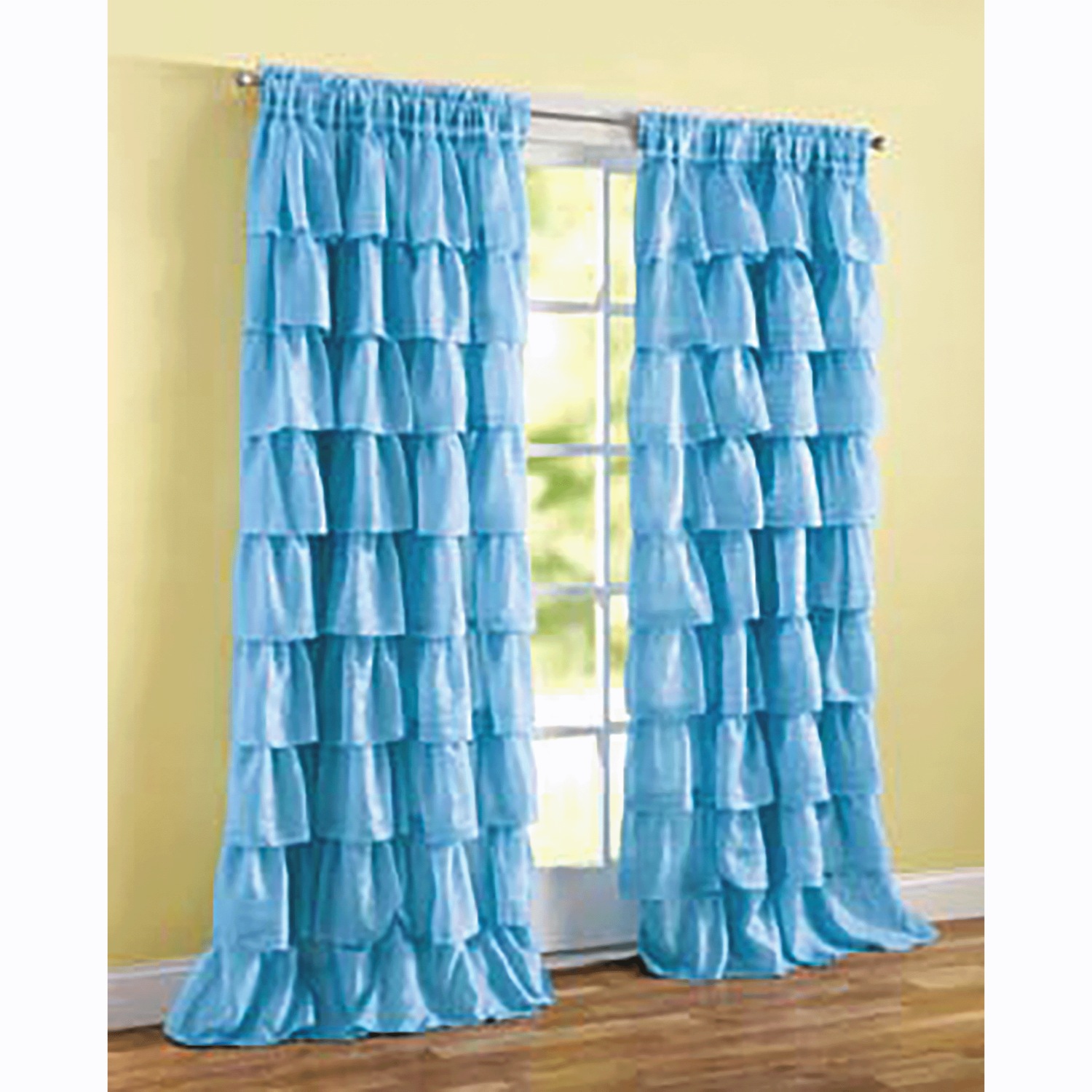 Ruffled, Layered Curtain Panel | Dr. Leonard's