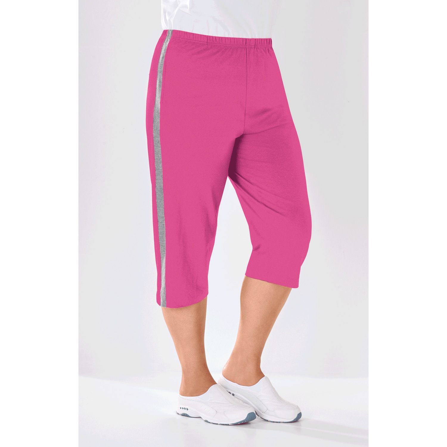Contrast Stripe Capris | Dr. Leonard's
