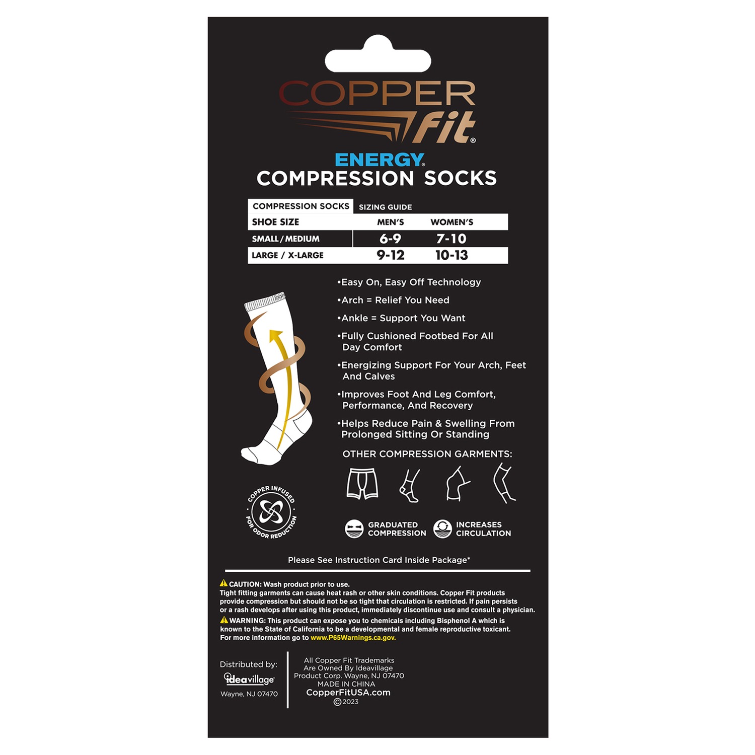 Copper Fit Unisex Energy Compression Socks | Dr. Leonard's