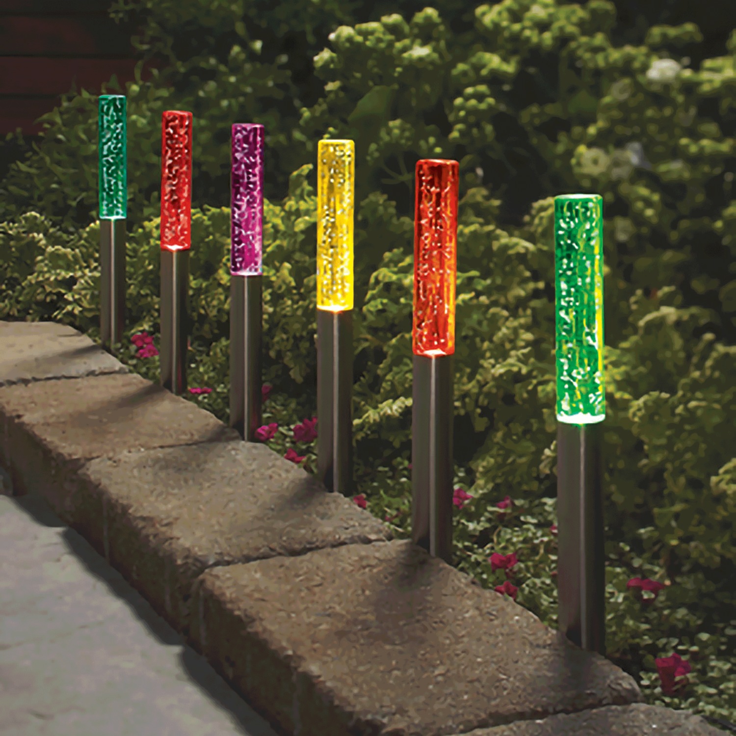 Set of 6 Solar LED Yard Lights | Dr. Leonard's
